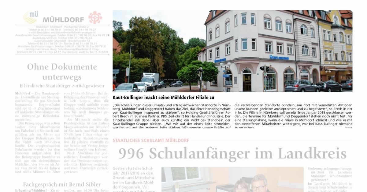 Kaut-Bullinger macht seine Mühldorfer Filiale zu - OVB Heimatzeitungen