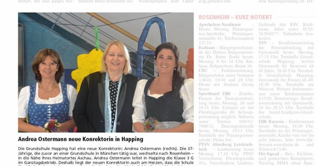 Andrea Ostermann neue Konrektorin in Happing - OVB Heimatzeitungen