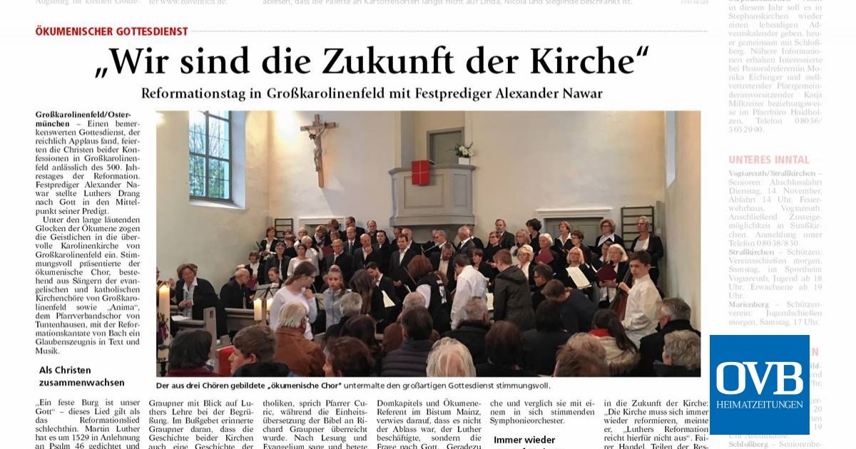 „Wir sind die Zukunft der Kirche“ - OVB Heimatzeitungen