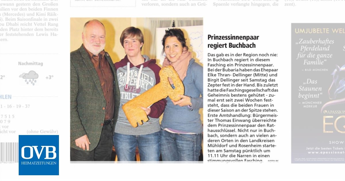 Prinzessinnenpaar regiert Buchbach - OVB Heimatzeitungen