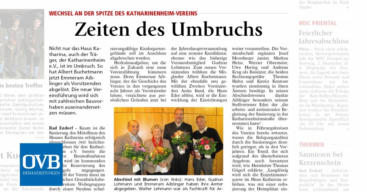 Zeiten des Umbruchs - OVB Heimatzeitungen