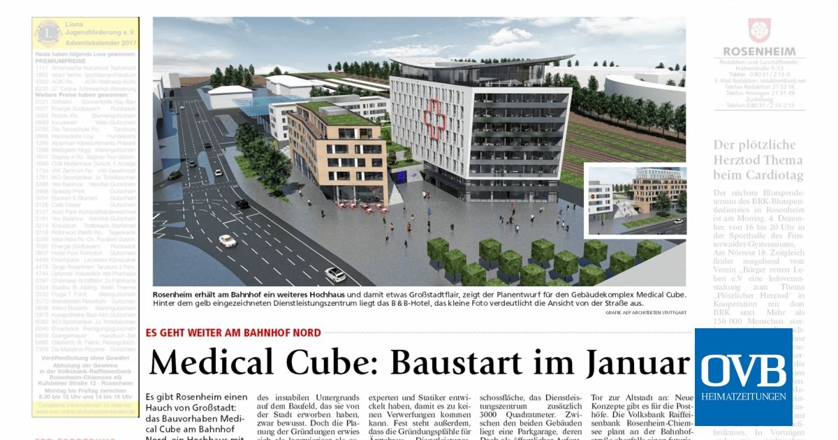 Medical Cube: Baustart im Januar - OVB Heimatzeitungen
