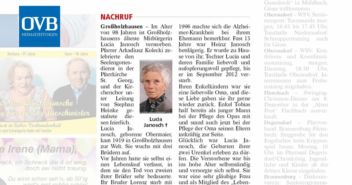 Nachruf - OVB Heimatzeitungen