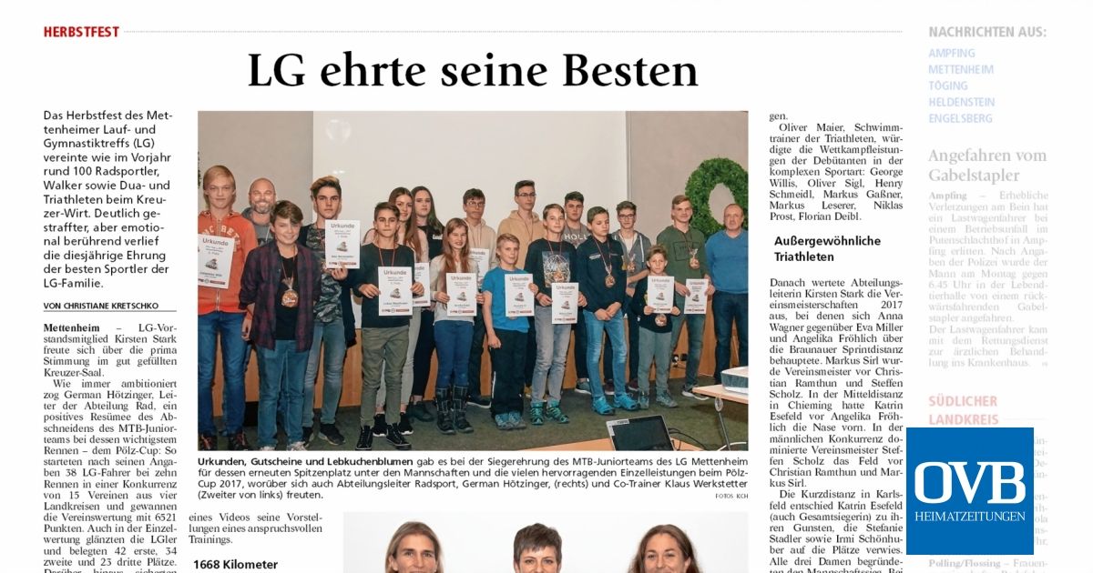LG ehrte seine Besten - OVB Heimatzeitungen