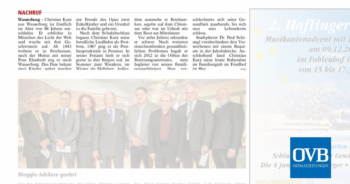 Nachruf - OVB Heimatzeitungen