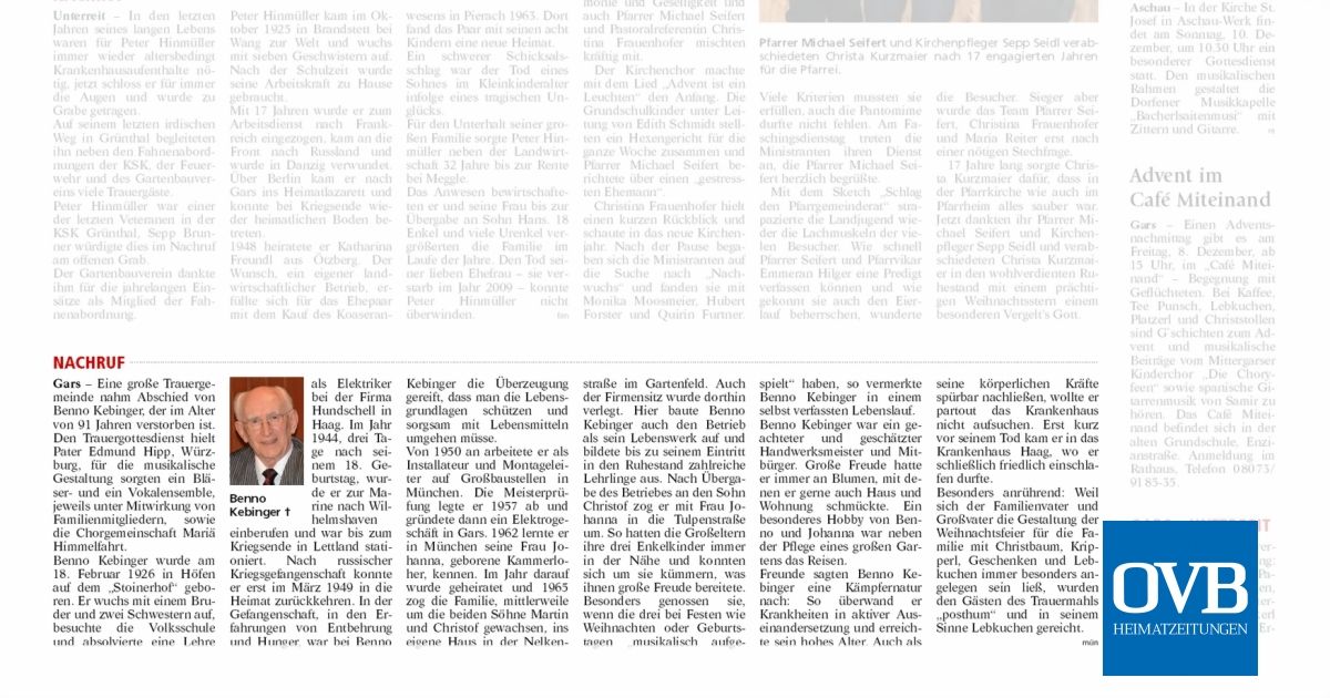 Nachruf - OVB Heimatzeitungen