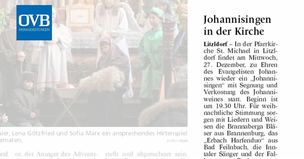 Johannisingen in der Kirche - OVB Heimatzeitungen