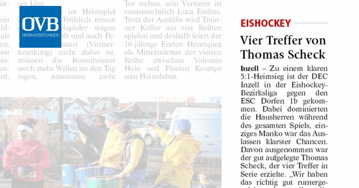 Vier Treffer von Thomas Scheck - OVB Heimatzeitungen