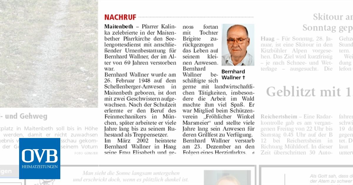 nachruf - OVB Heimatzeitungen