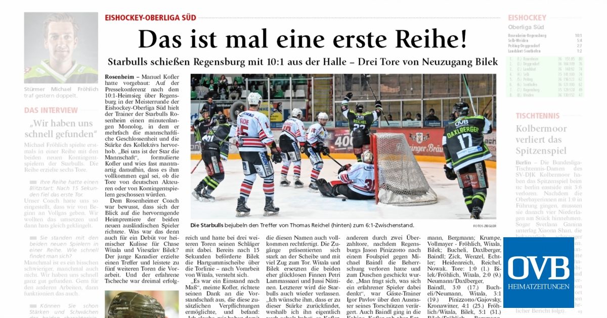 Das ist mal eine erste Reihe! - OVB Heimatzeitungen