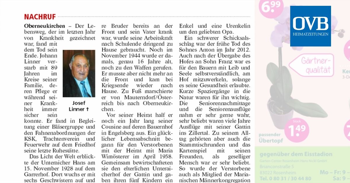 Nachruf - OVB Heimatzeitungen