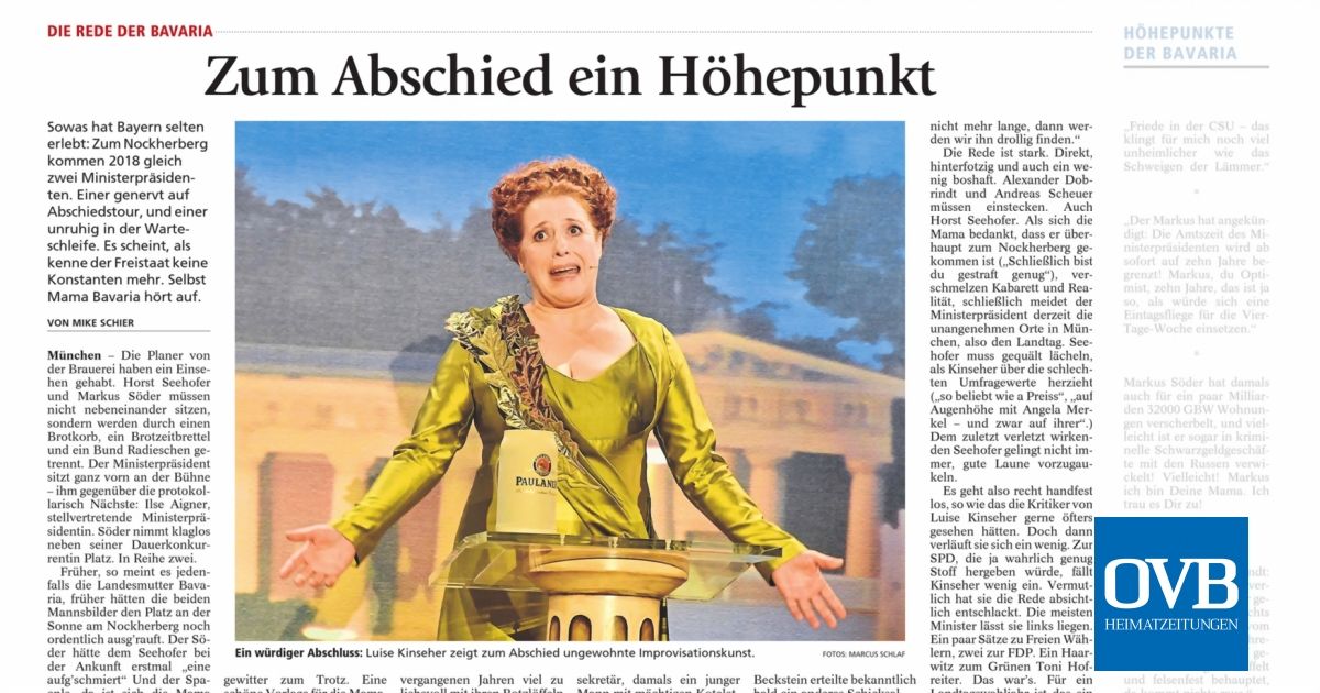 Zum Abschied ein Höhepunkt - OVB Heimatzeitungen