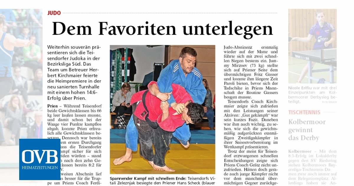 Dem Favoriten unterlegen - OVB Heimatzeitungen