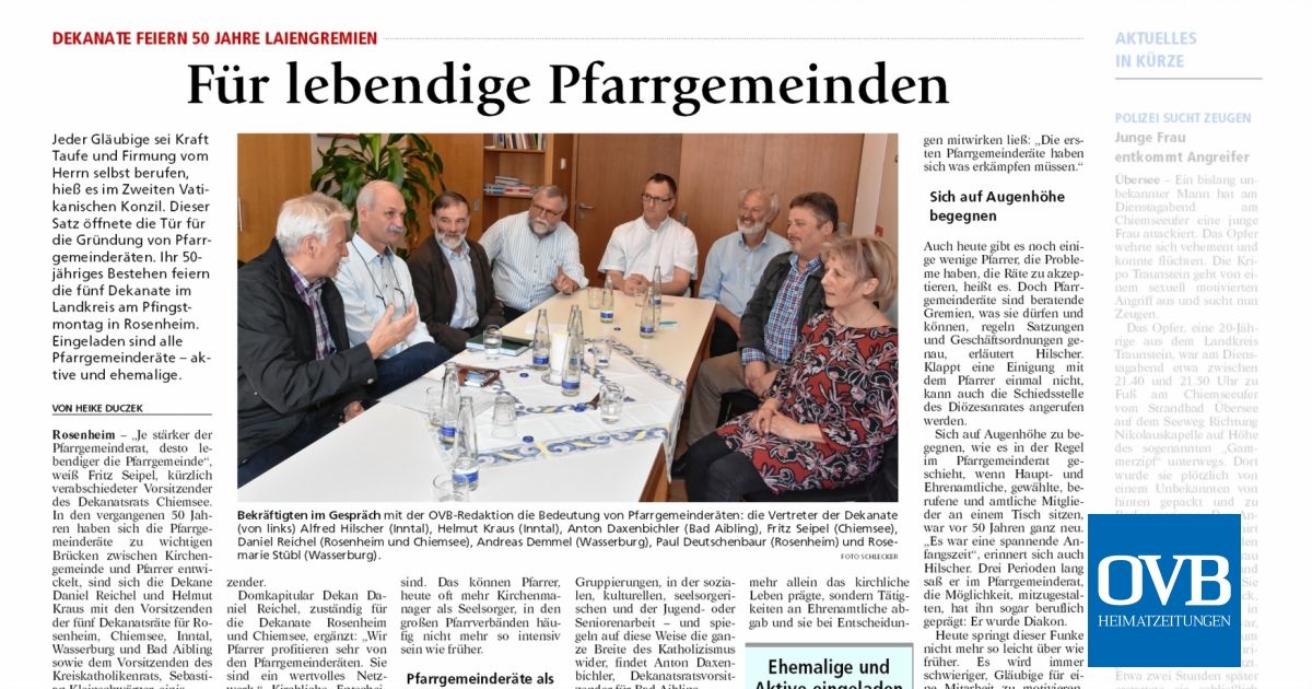 Für lebendige Pfarrgemeinden - OVB Heimatzeitungen