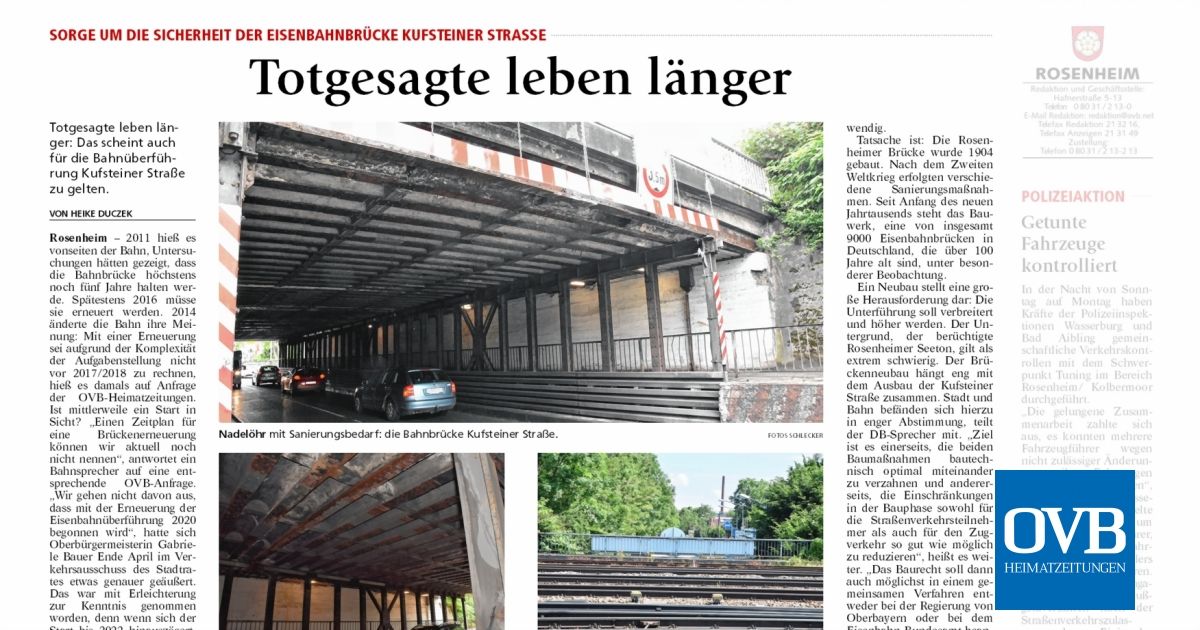 Totgesagte leben länger - OVB Heimatzeitungen