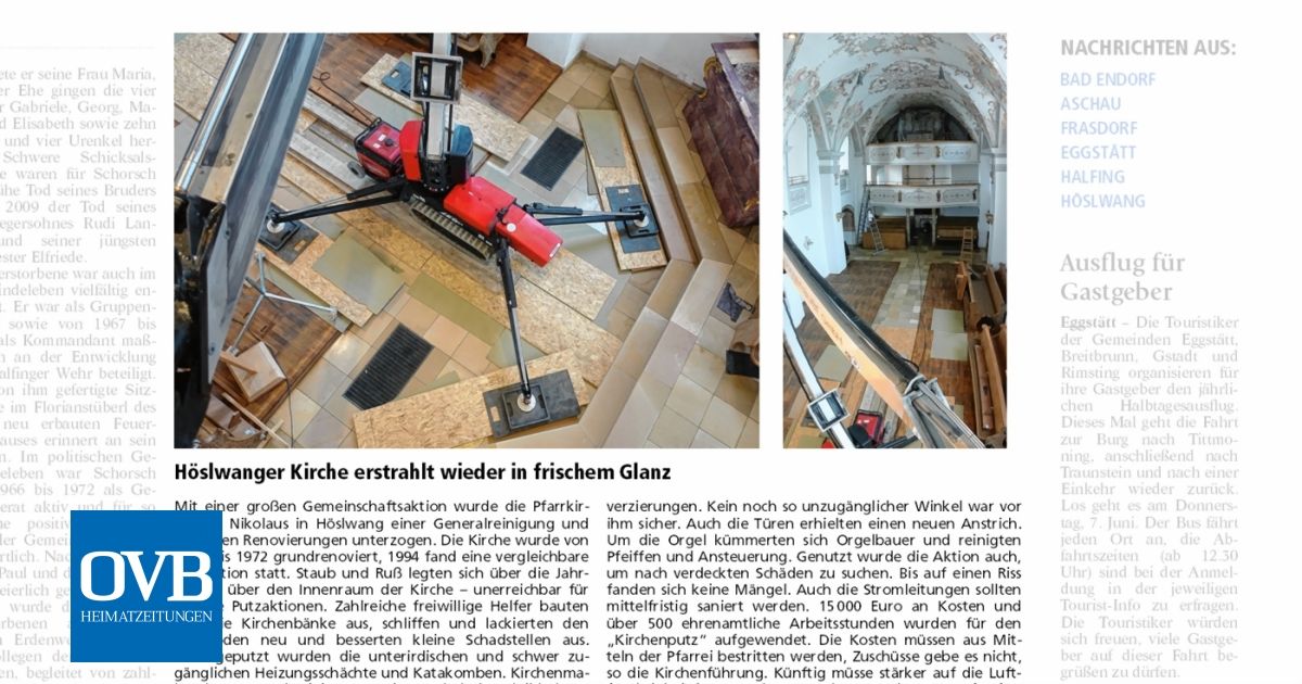 Höslwanger Kirche erstrahlt wieder in frischem Glanz - OVB Heimatzeitungen