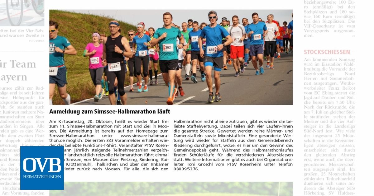 Anmeldung zum Simssee-Halbmarathon läuft - OVB Heimatzeitungen