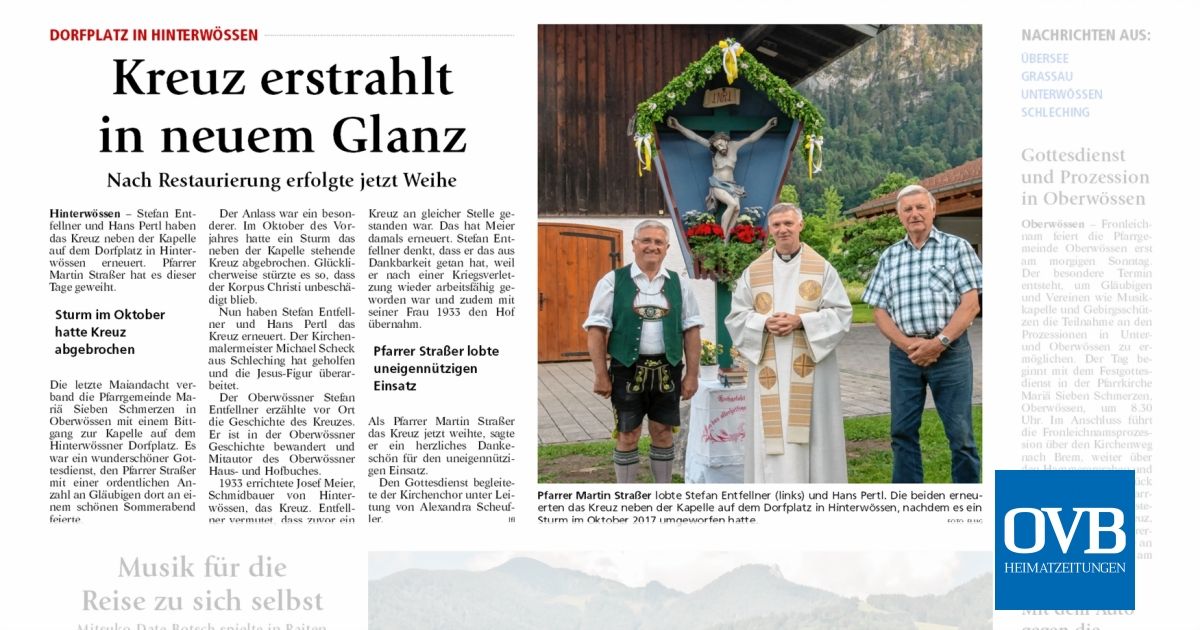 Kreuz erstrahlt in neuem Glanz - OVB Heimatzeitungen