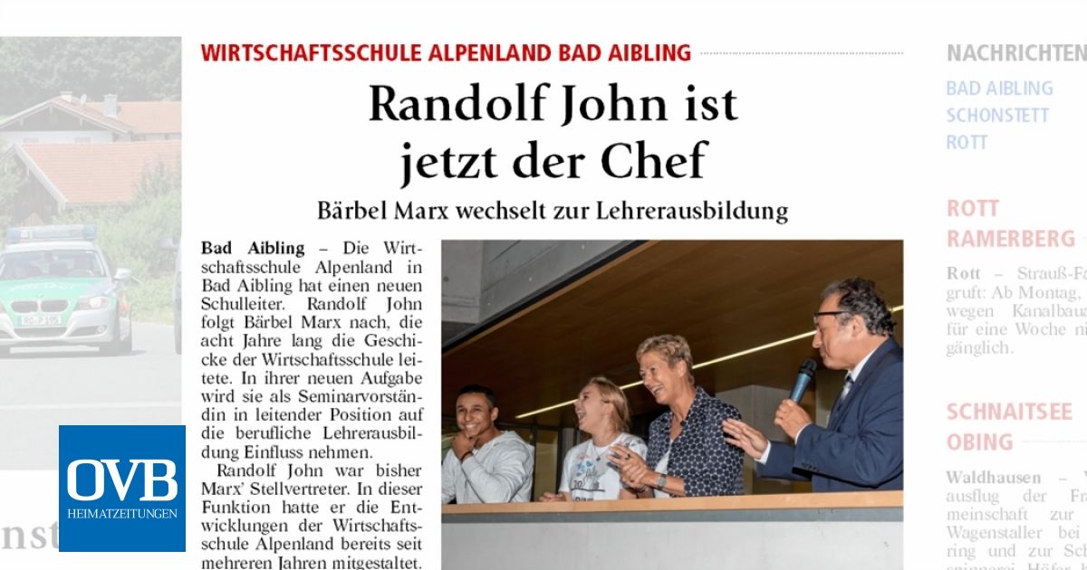 Randolf John ist jetzt der Chef - OVB Heimatzeitungen