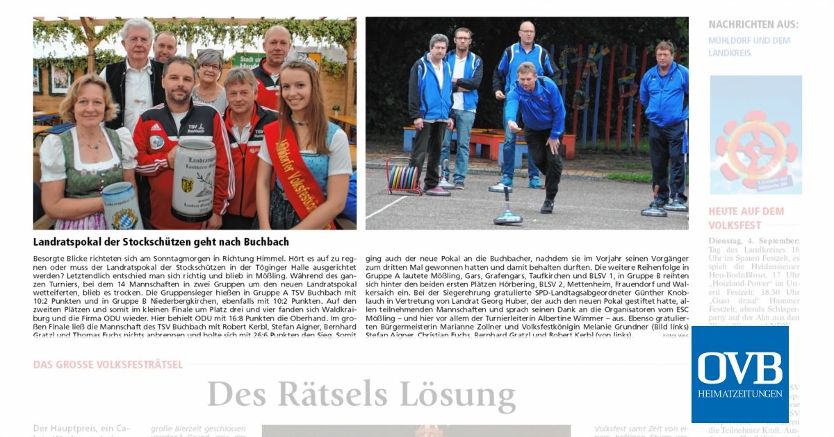 Landratspokal der Stockschützen geht nach Buchbach - OVB Heimatzeitungen