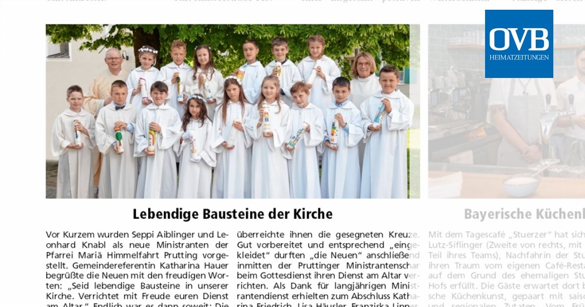 Lebendige Bausteine der Kirche - OVB Heimatzeitungen