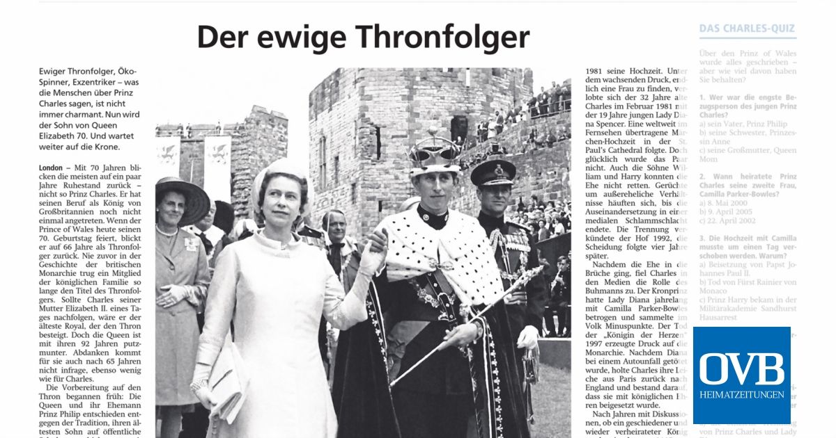 Der ewige Thronfolger - OVB Heimatzeitungen