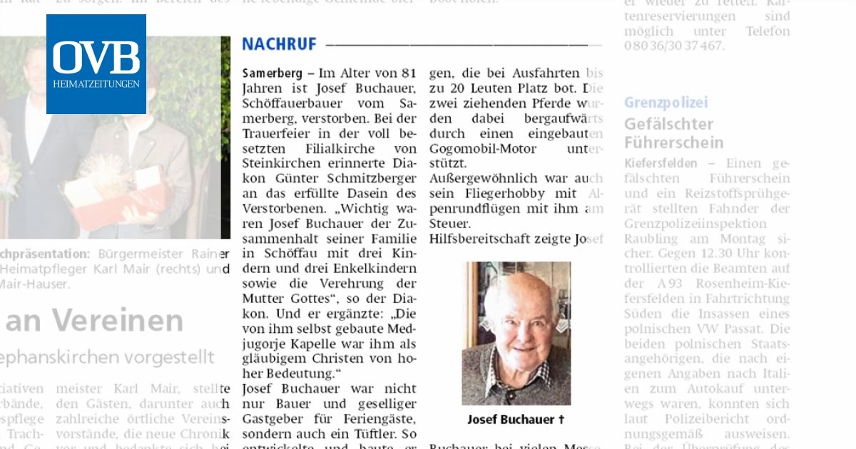 Nachruf - OVB Heimatzeitungen