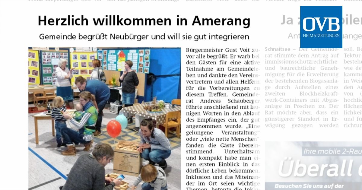 Herzlich willkommen in Amerang - OVB Heimatzeitungen
