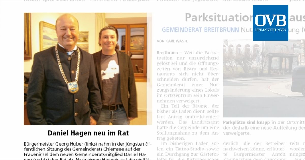 Daniel Hagen neu im Rat - OVB Heimatzeitungen