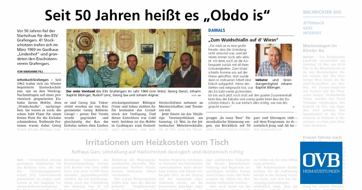 Seit 50 Jahren heißt es „Obdo is“ - OVB Heimatzeitungen