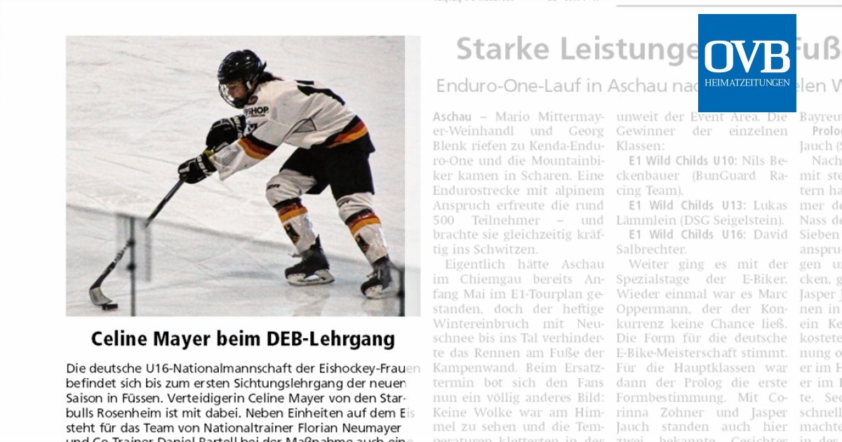 Celine Mayer beim DEB-Lehrgang - OVB Heimatzeitungen