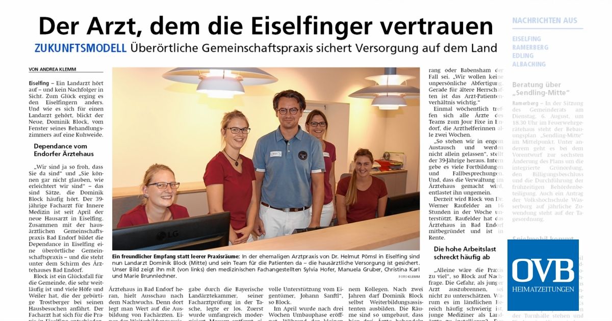 Der Arzt, dem die Eiselfinger vertrauen - OVB Heimatzeitungen
