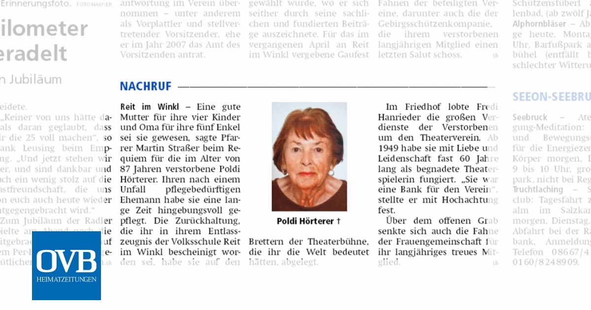 Nachruf - OVB Heimatzeitungen