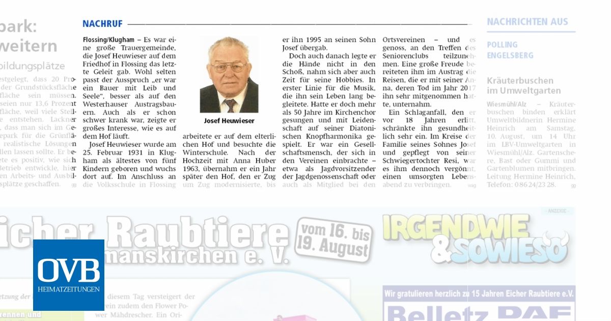 Nachruf - OVB Heimatzeitungen