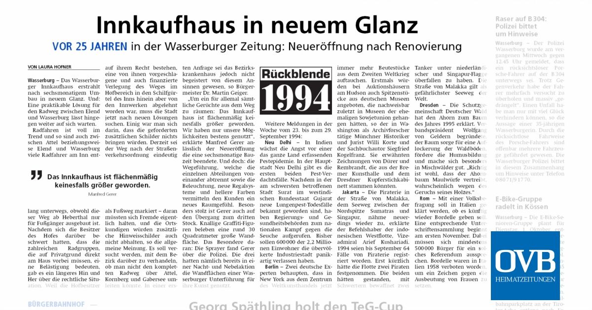 Innkaufhaus in neuem Glanz - OVB Heimatzeitungen