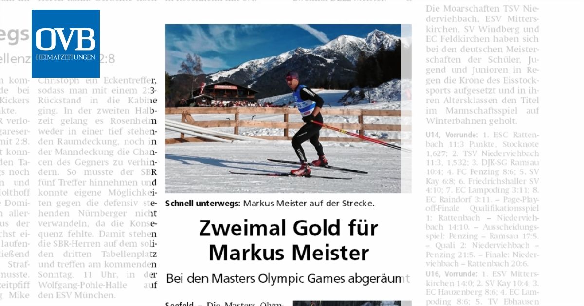 Zweimal Gold für Markus Meister - OVB Heimatzeitungen
