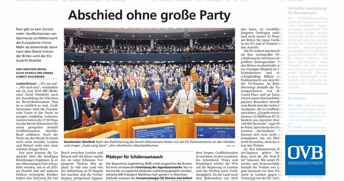 Abschied ohne große Party - OVB Heimatzeitungen