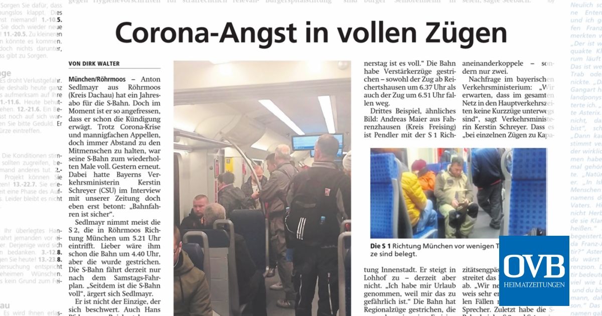 Corona-Angst in vollen Zügen - OVB Heimatzeitungen