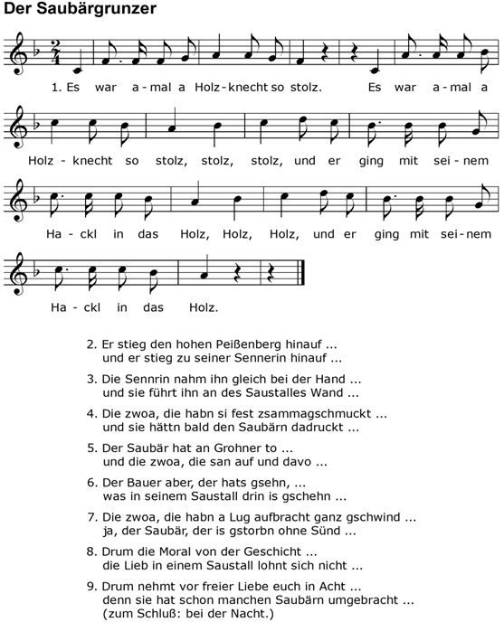Der Alte Holzknecht Text
