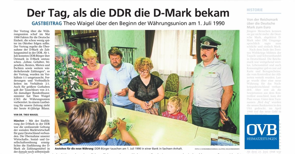 Der Tag, als die DDR die D-Mark bekam - OVB Heimatzeitungen