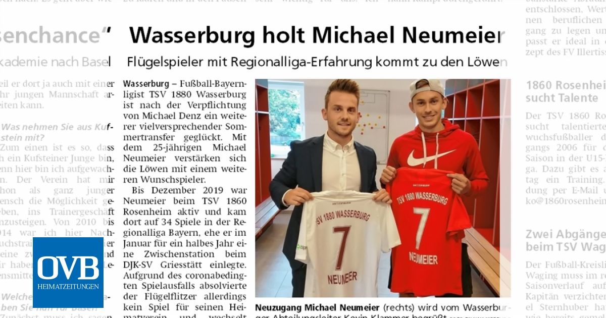 Wasserburg holt Michael Neumeier - OVB Heimatzeitungen