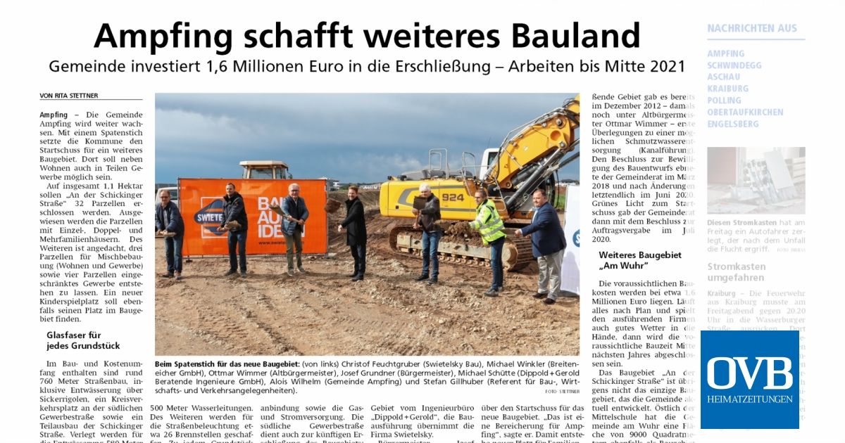Ampfing schafft weiteres Bauland - OVB Heimatzeitungen