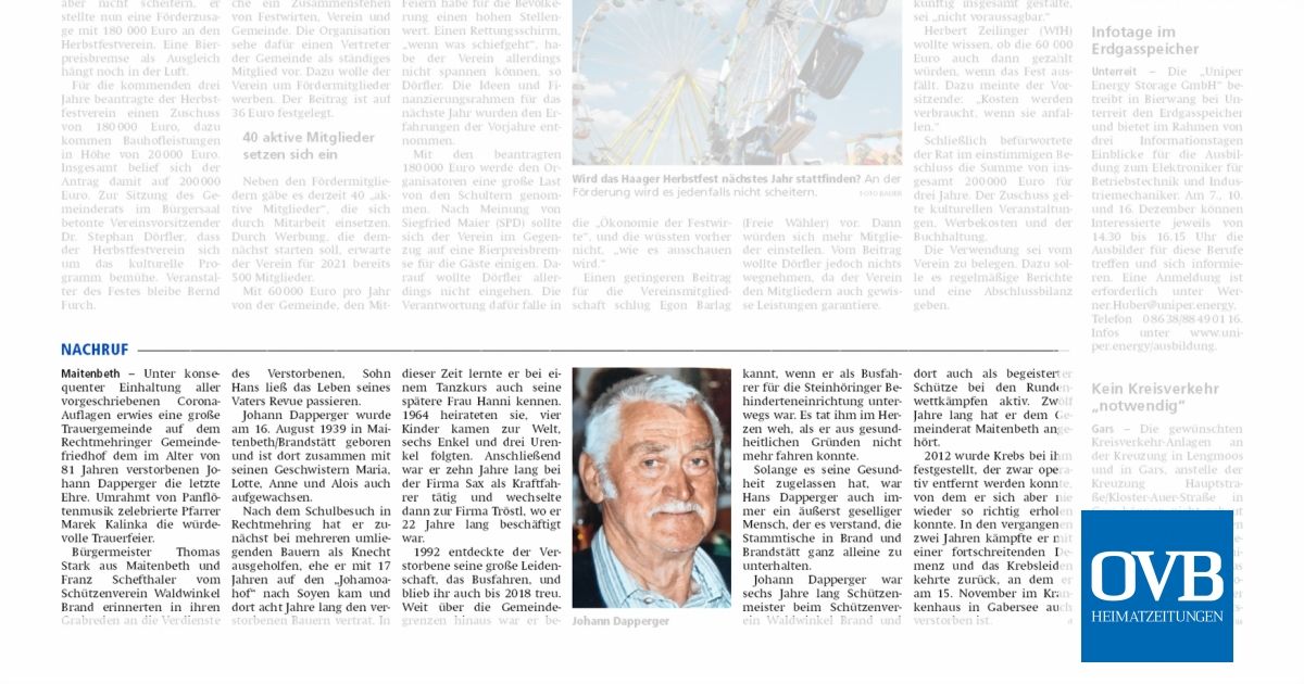 Nachruf - OVB Heimatzeitungen
