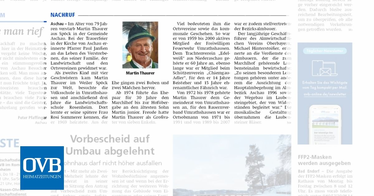 Nachruf - OVB Heimatzeitungen