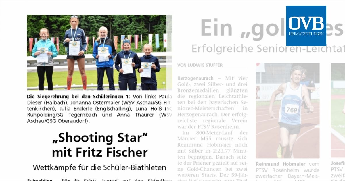 „Shooting Star“ mit Fritz Fischer - OVB Heimatzeitungen