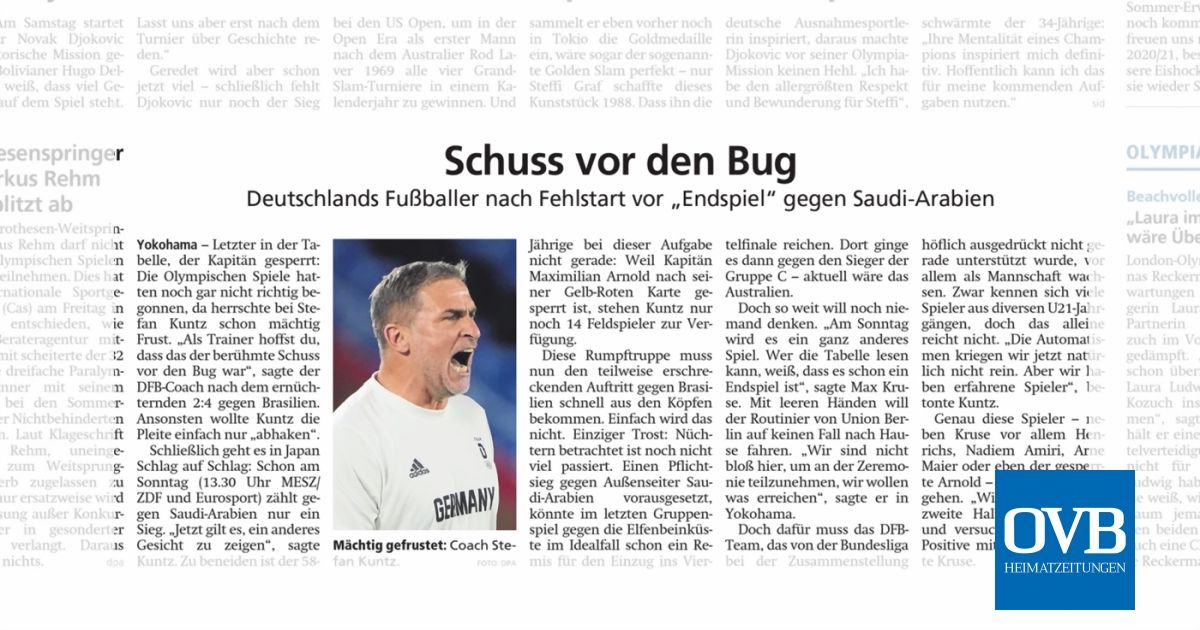 Schuss vor den Bug - OVB Heimatzeitungen