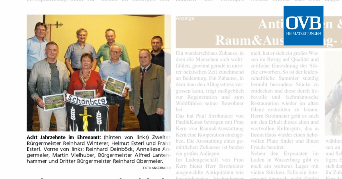 Ehrung zum Abschied - OVB Heimatzeitungen