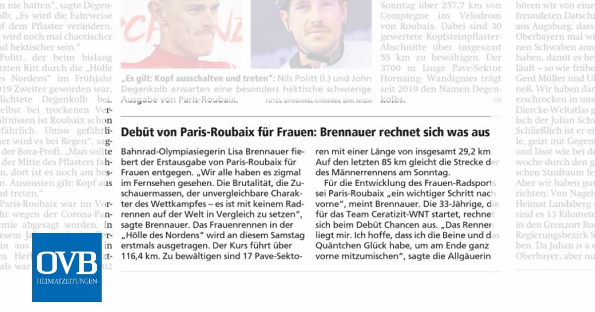 Debüt von Paris-Roubaix für Frauen: Brennauer rechnet sich was aus ...