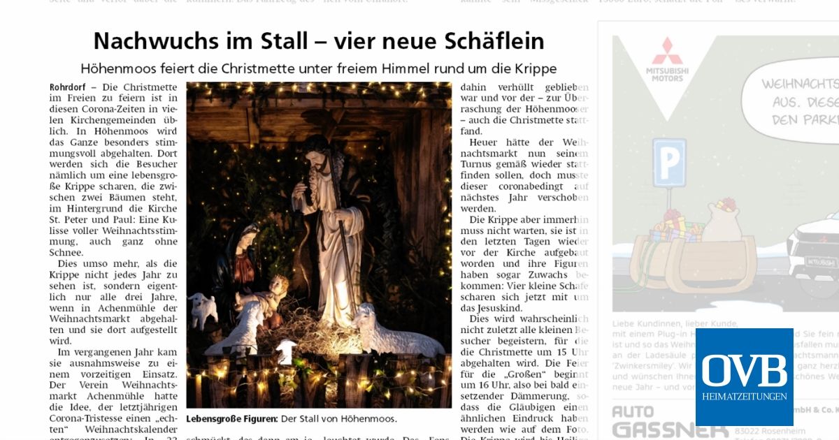 Nachwuchs im Stall – vier neue Schäflein - OVB Heimatzeitungen