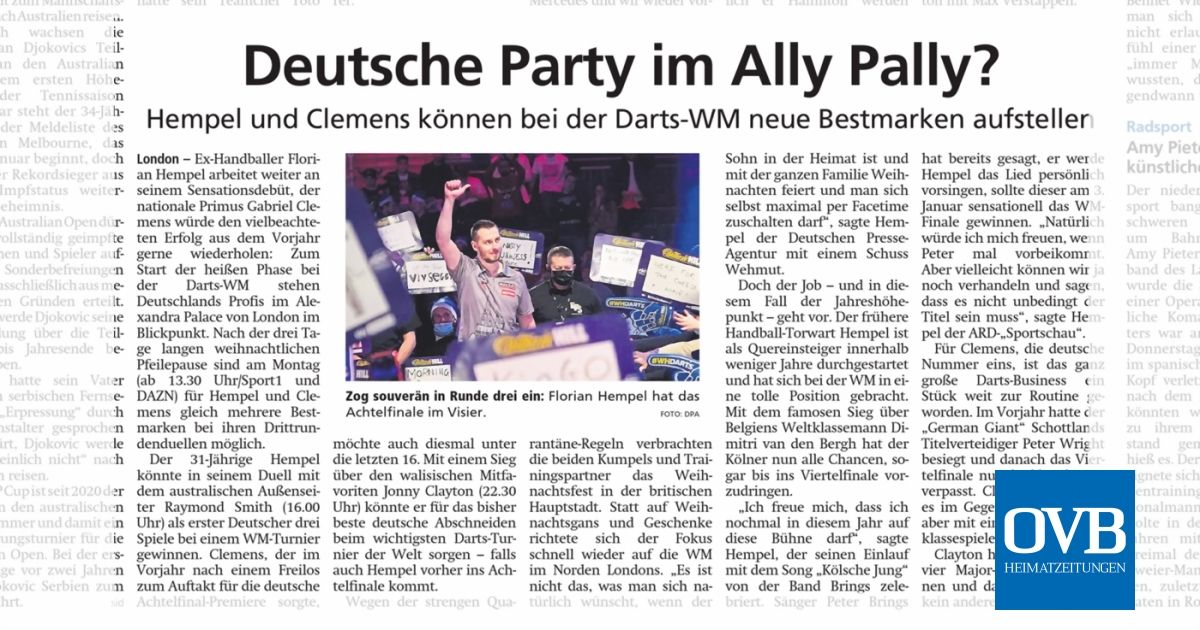 Deutsche Party im Ally Pally? - OVB Heimatzeitungen